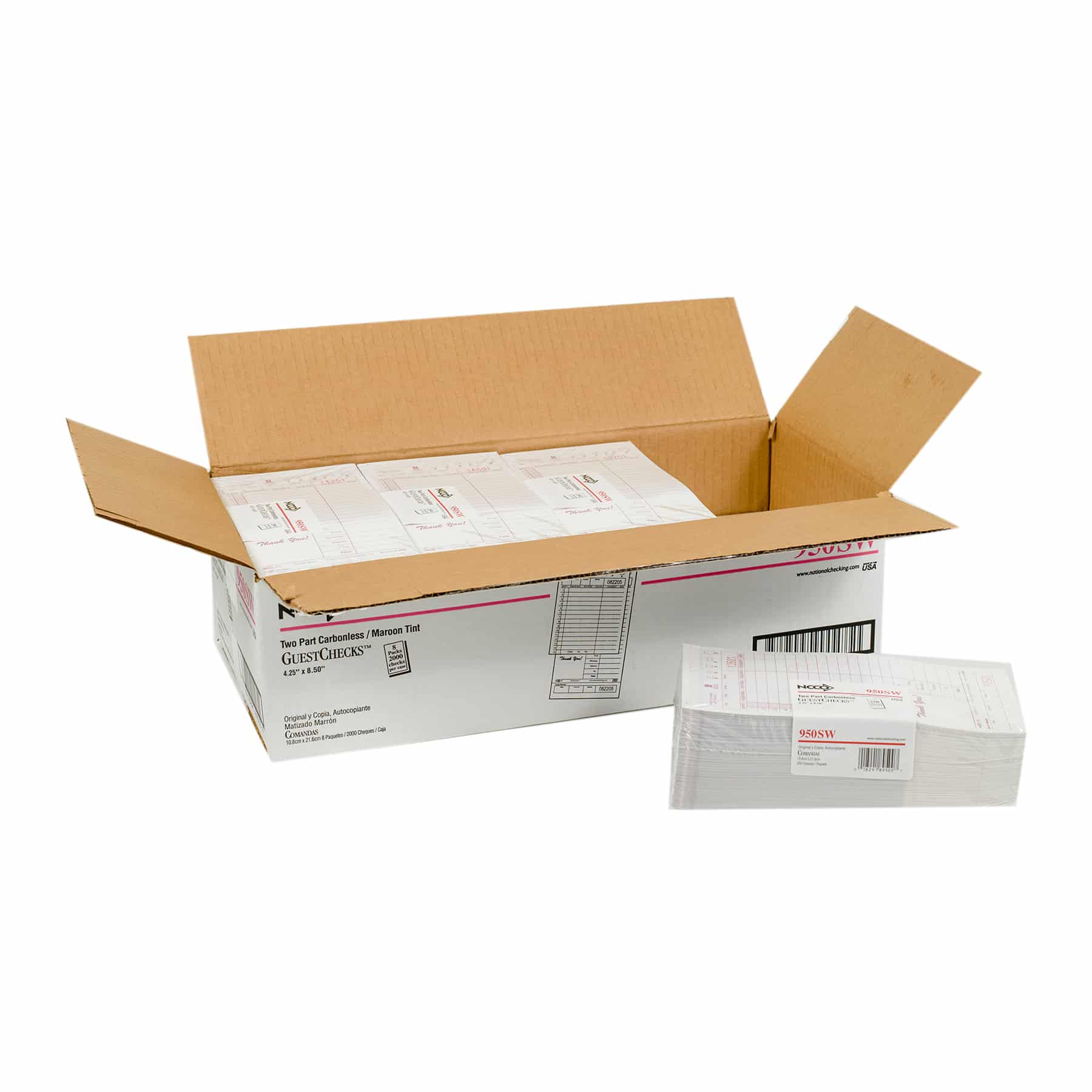 Large Two-Part Carbonless Guest Check - National Checking