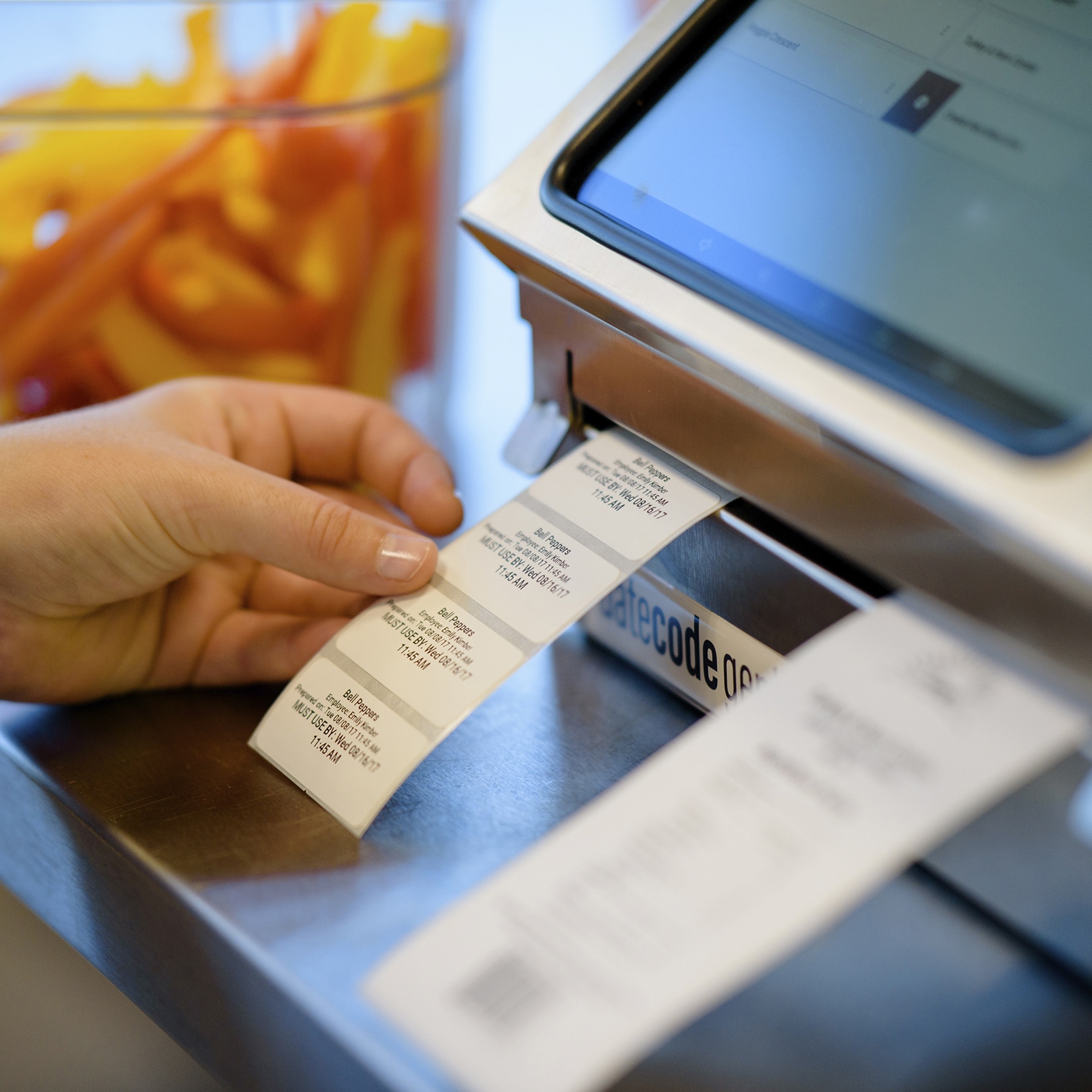 2" x 1" Permanent White DateCodeGenie Label - National Checking