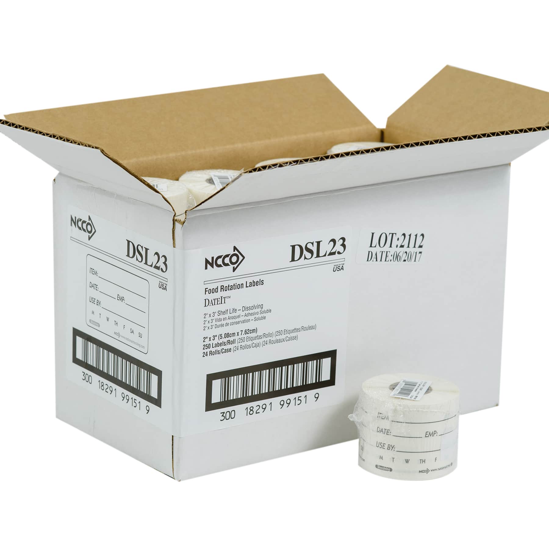 2" x 3" Shelf Life Dissolving Labels - National Checking