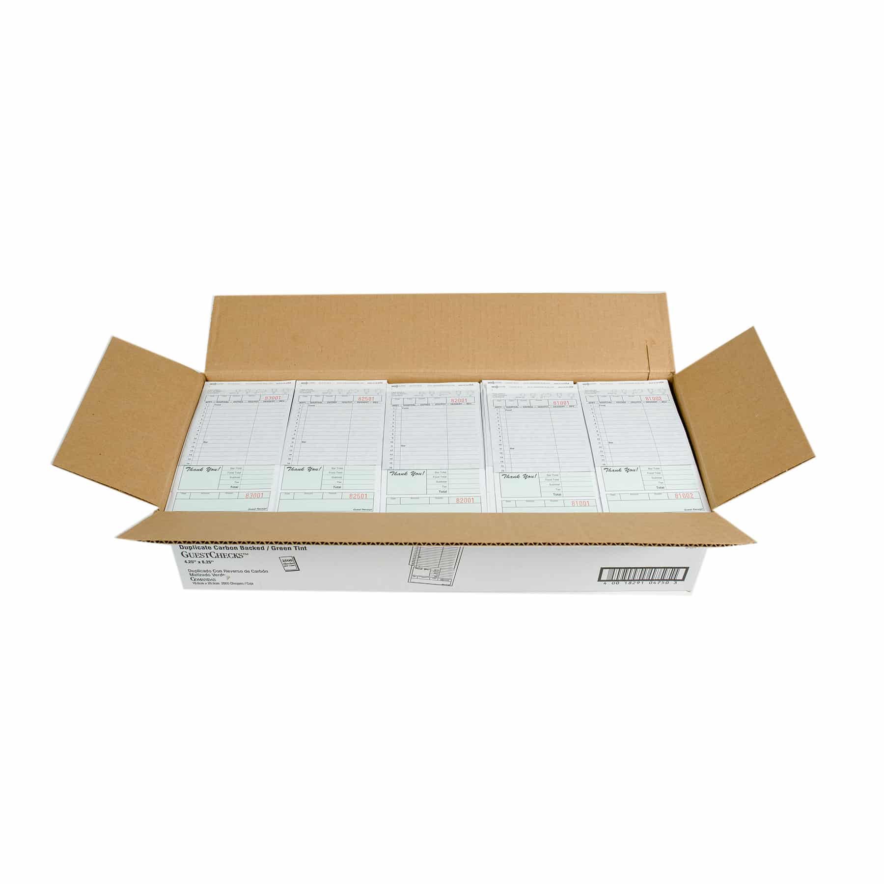 Large Duplicate Carbon-Backed Guest Check - National Checking