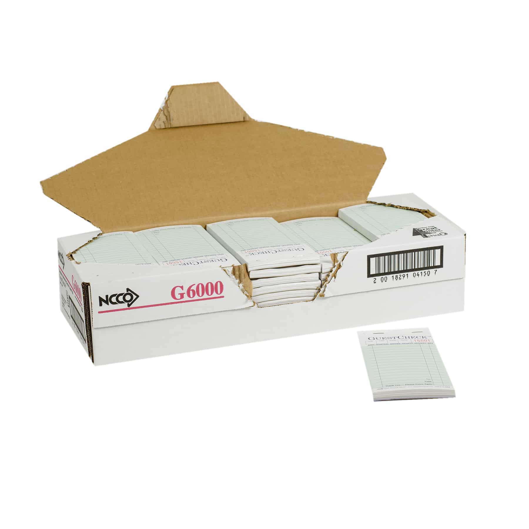 Medium Duplicate Carbon Guest Check - National Checking