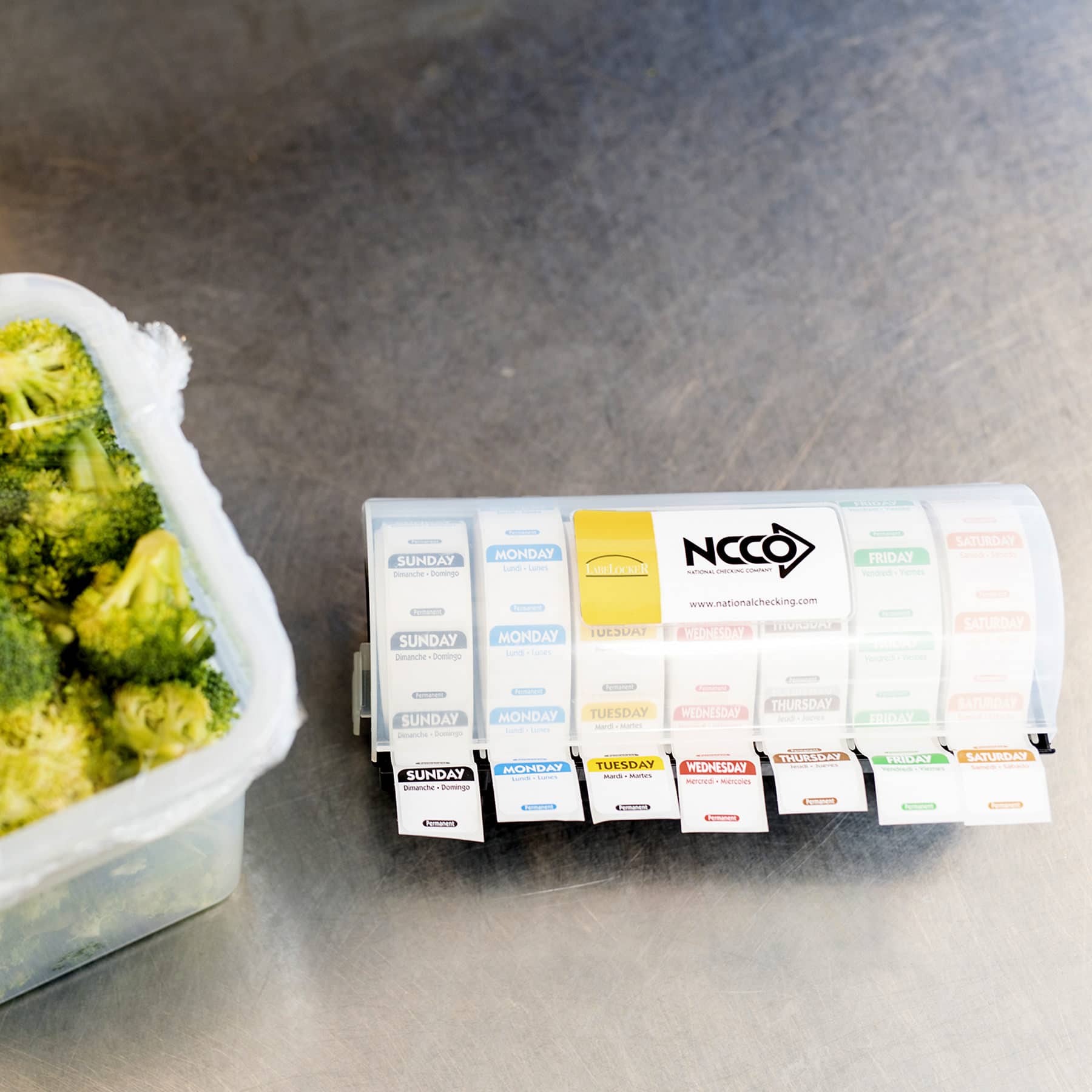 Plastic 1" Day of the Week Label Dispenser - National Checking