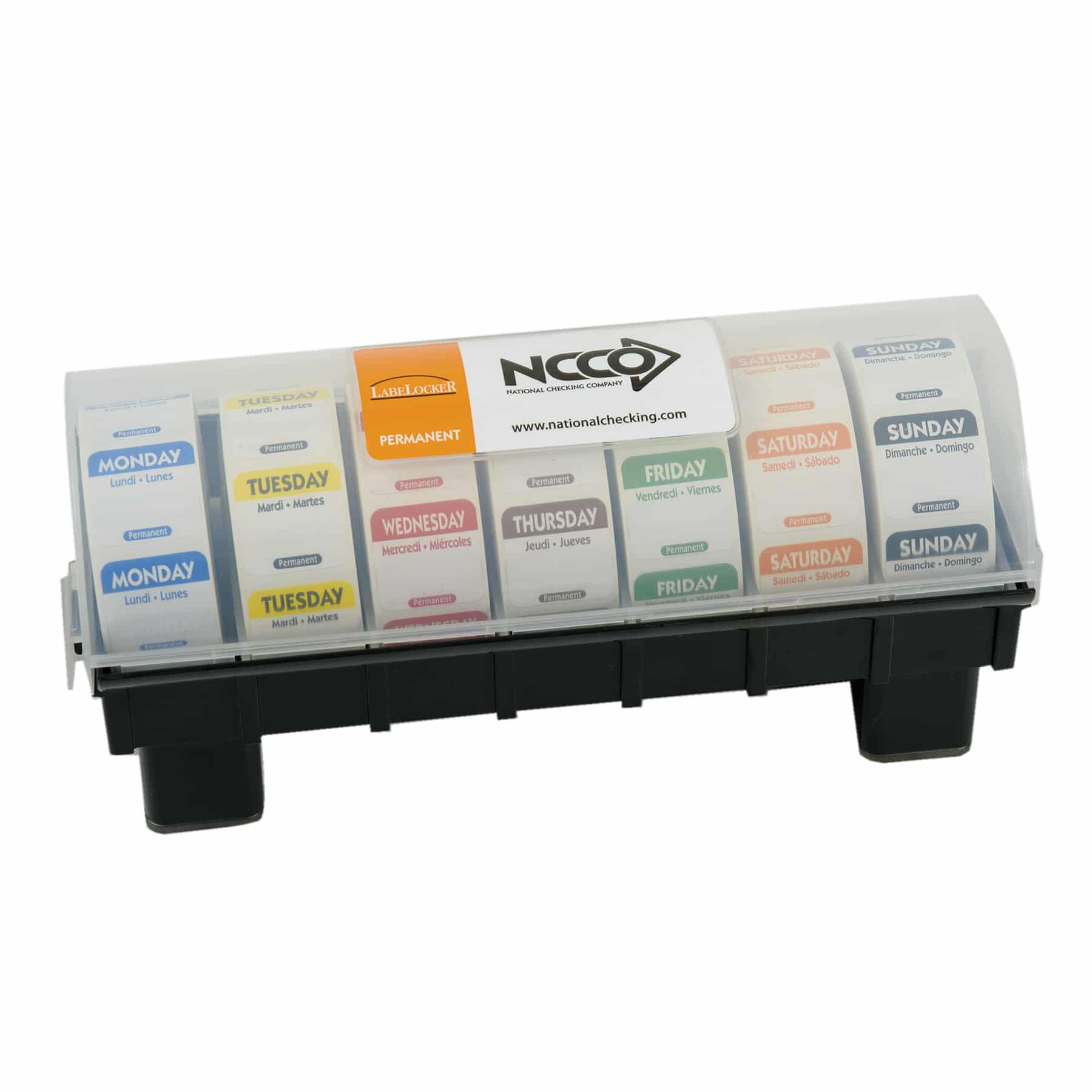 1" Permanent Day of the Week Label Kit - National Checking