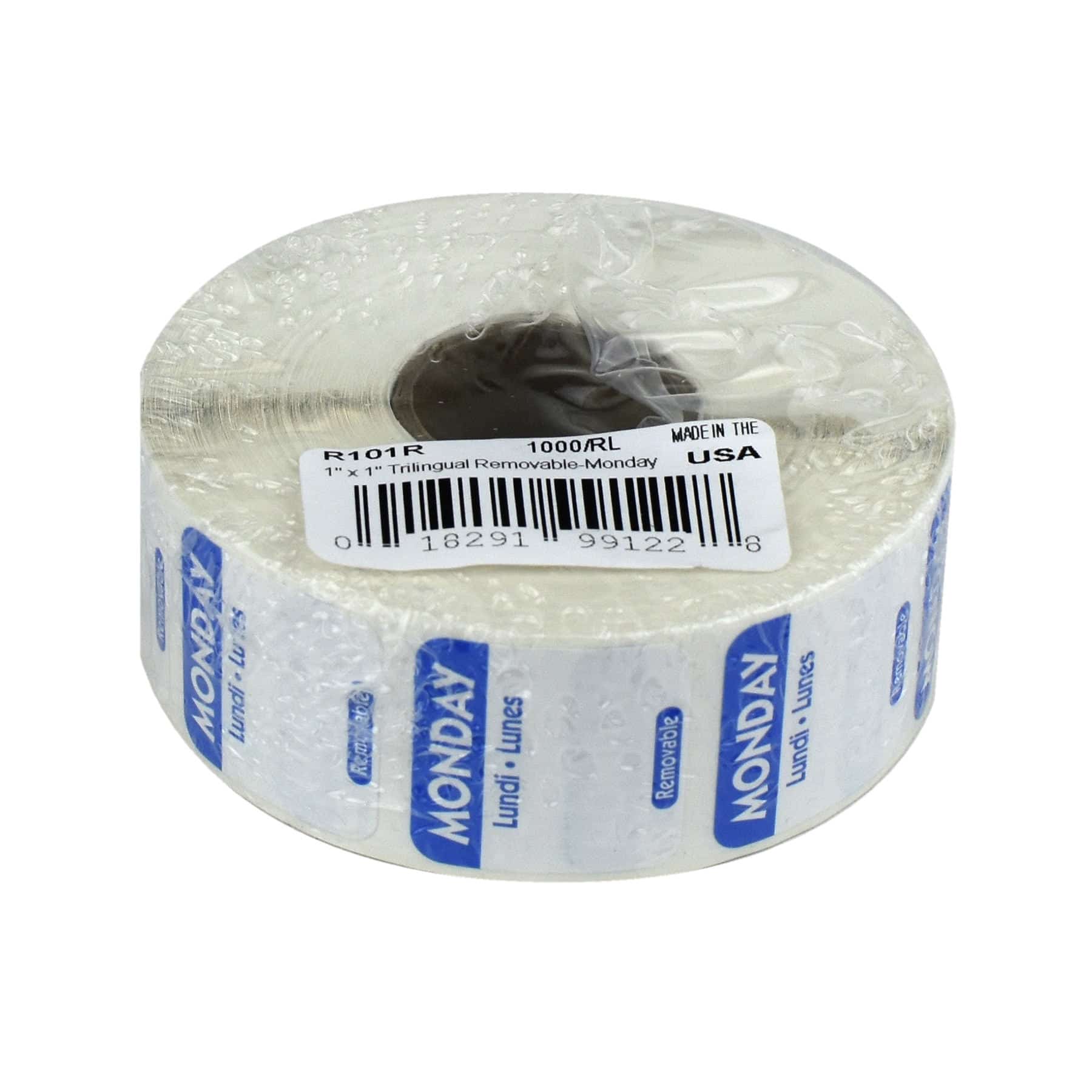 1" x 1" Removable Day of the Week Labels - National Checking
