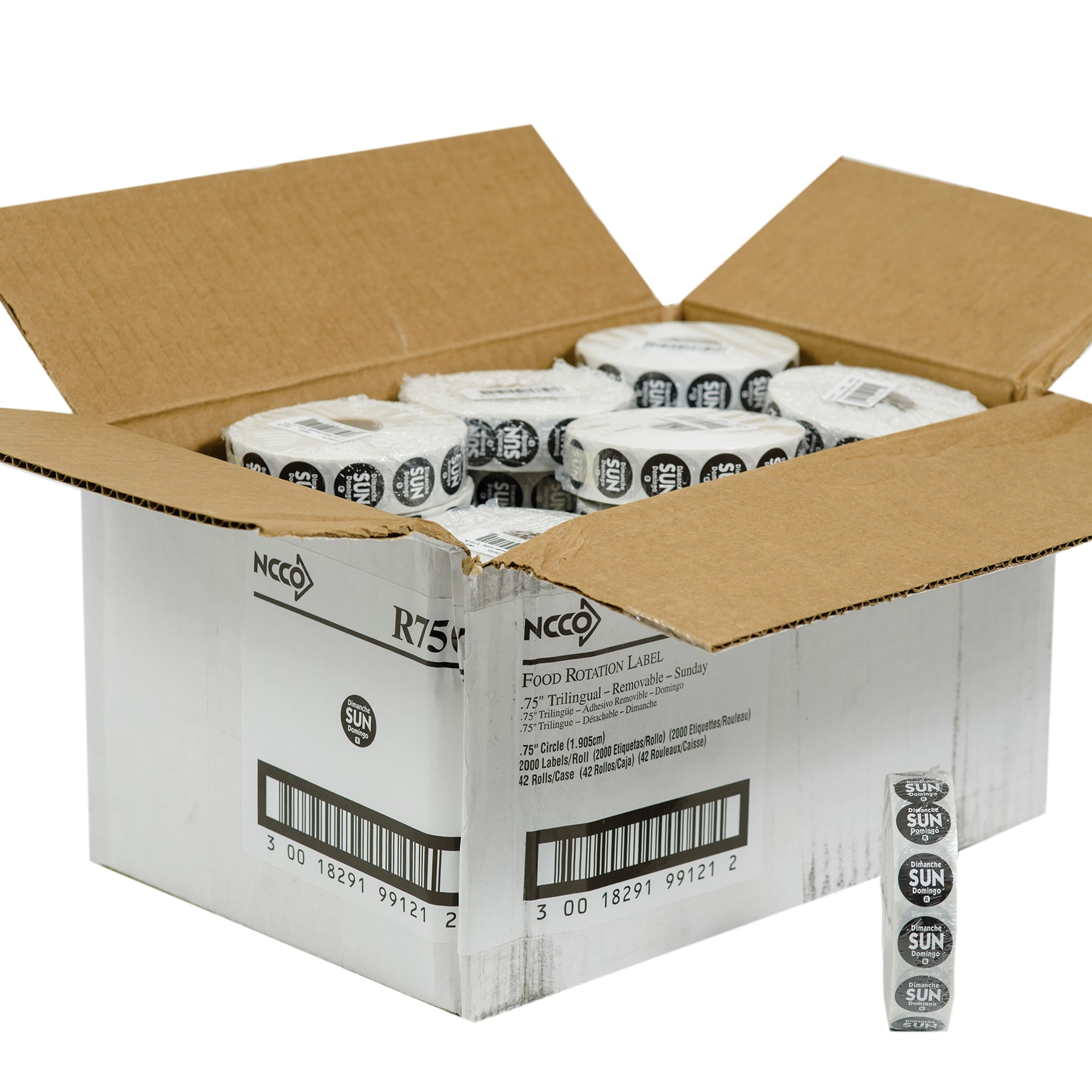 .75" Circle Removable Day of the Week Labels - National Checking