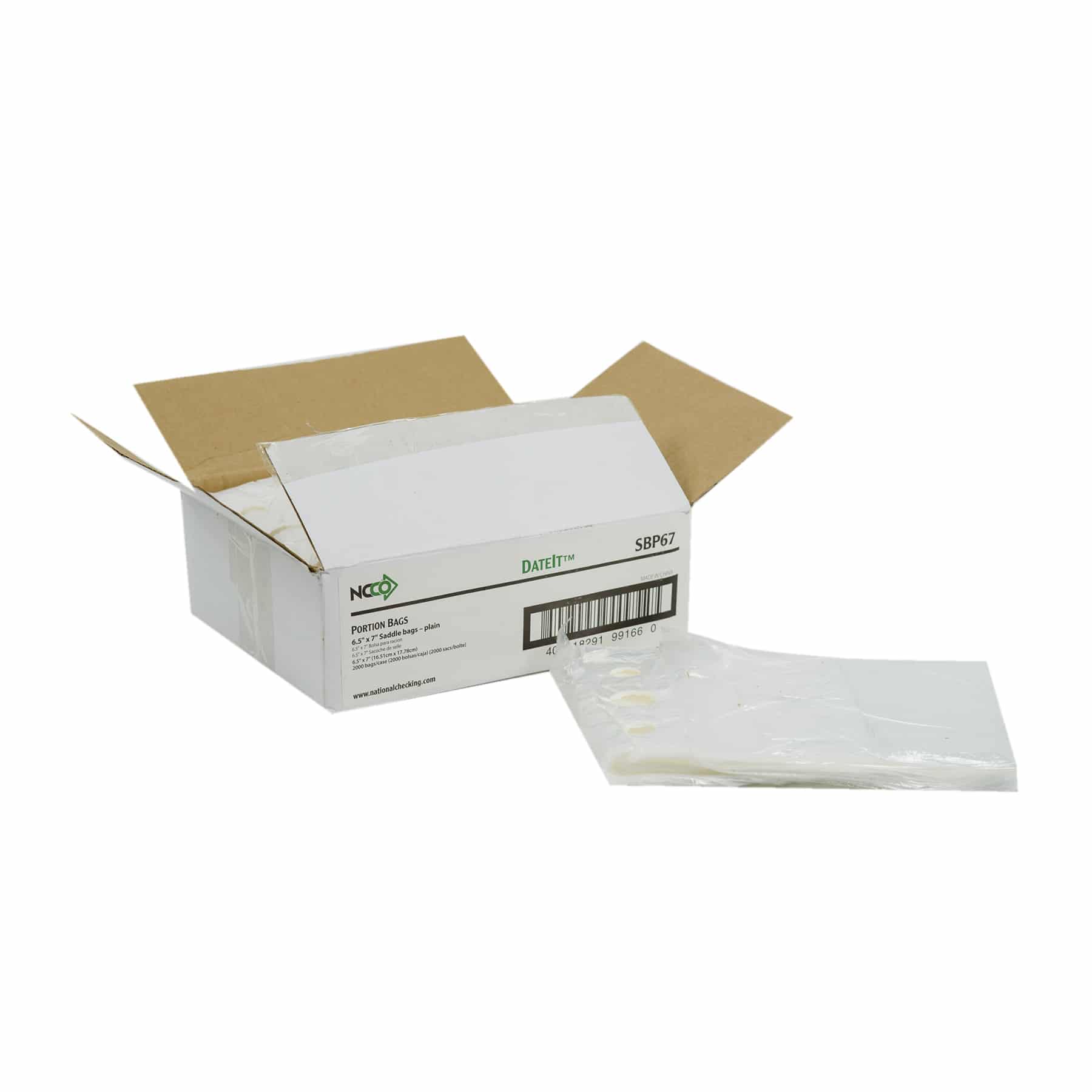6.5" x 7" Portion Bags - Plain - National Checking