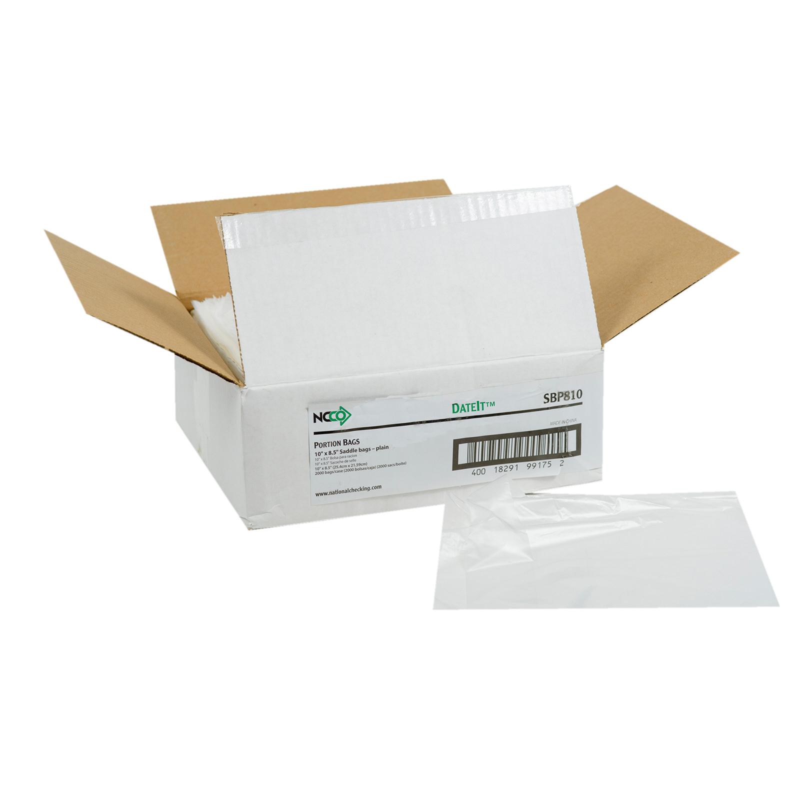 10" x 8.5" Portion Bags - Plain - National Checking