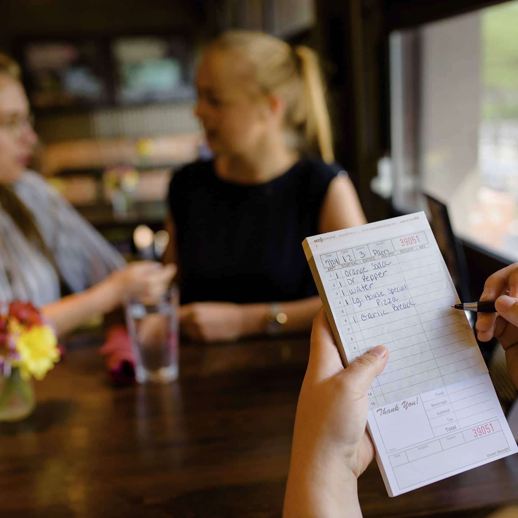 Large Duplicate Carbon-Backed Guest Check - National Checking