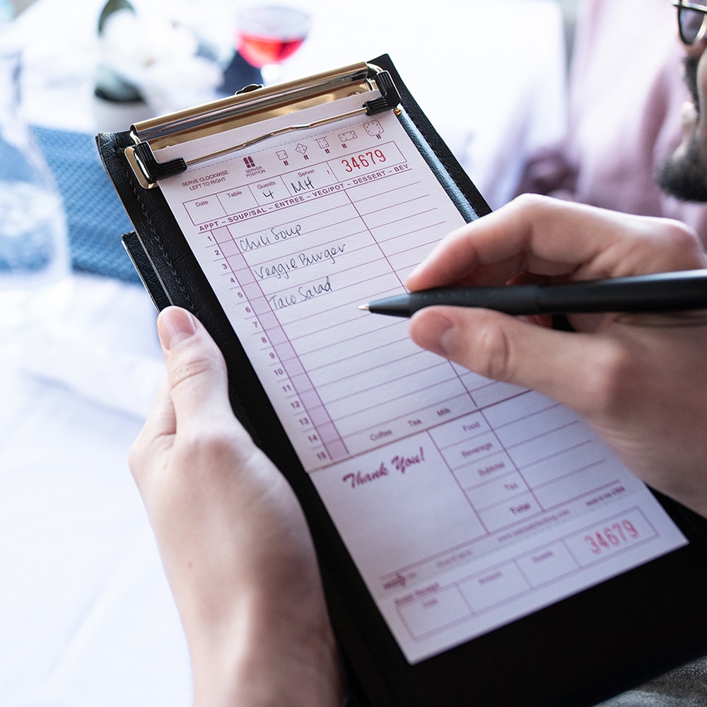 Large-Wide Three-Part Carbonless Guest Check - National Checking