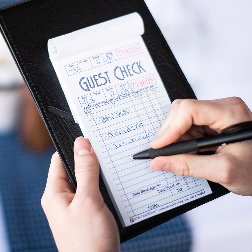 Medium Single Copy Paper Guest Check - National Checking