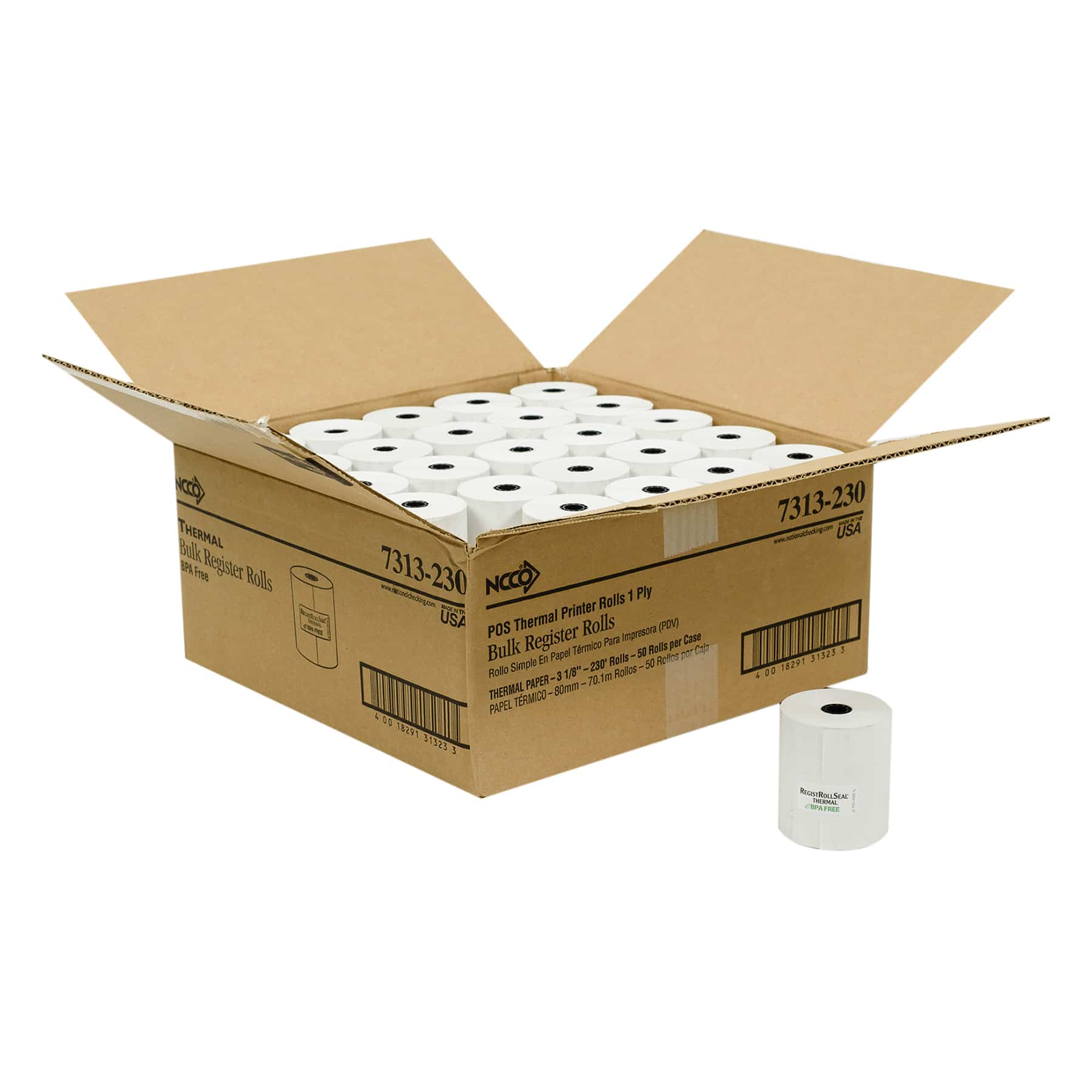 Thermal Phenol Free Receipt Paper 3 1/8" × 230' | NCCO